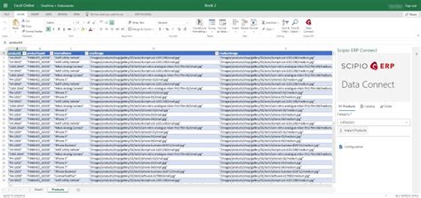 data connect api excel addin scipioerp