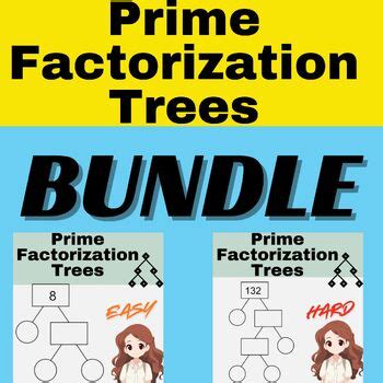Finding The Prime Factors Prime Factorization Trees Worksheets BUNDLE