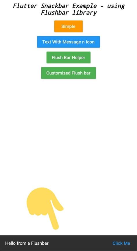 Flutter Snackbar Example Flushbar Flutter Library