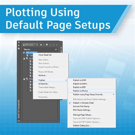 Plot Sheets Using Default Page Setups Autocad Blog Autodesk