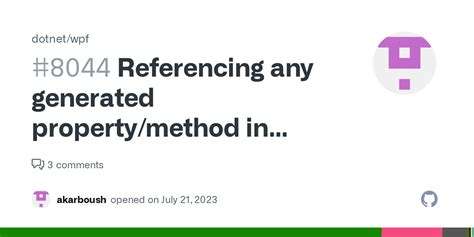 referencing any generated property method in wpf project 48 472 causes