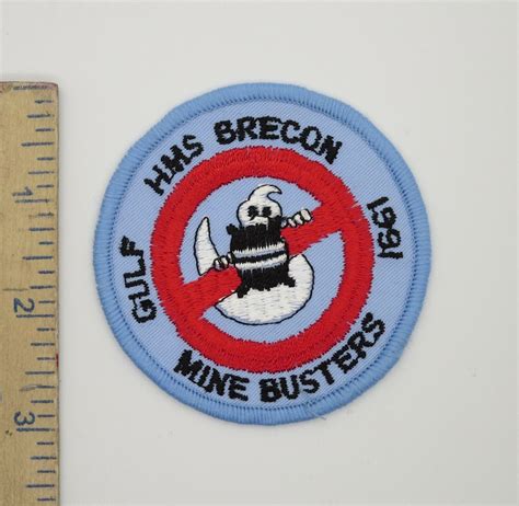 Hms Brecon 1991 Gulf War Mine Busters British Royal Navy Ship Patch Original 4853012384