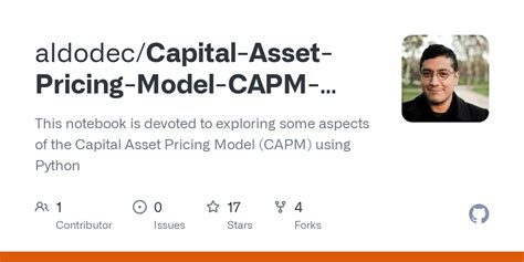 GitHub Aldodec Capital Asset Pricing Model CAPM With Python This Notebook Is Devoted To