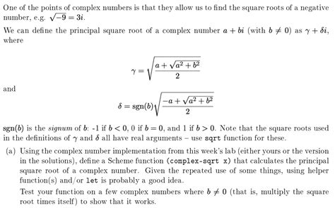 Complex Sqrt Function In Scheme Stack Overflow