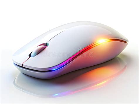 Sleek White Computer Mouse Modern Design For Enhanced Productivity And Comfort Stock