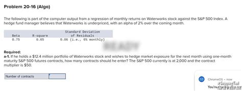 Solved The Following Is Part Of The Computer Output From A