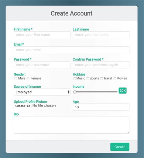 Design Cool Registration Form Using Html And Css Dev Community