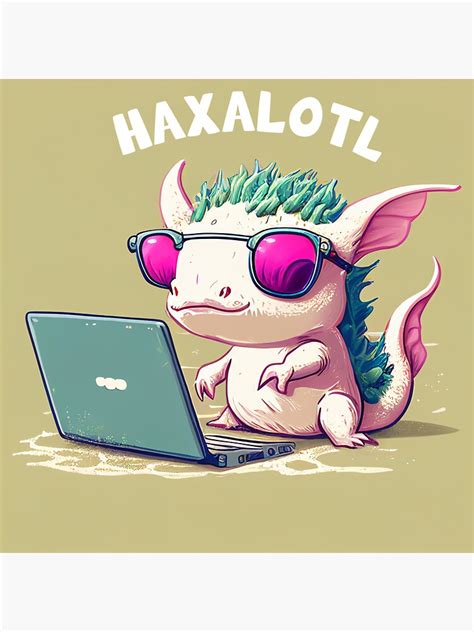 Axolotl Hacker Sticker For Sale By Dylannichol Redbubble