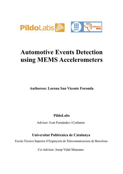 Pdf Automotive Events Detection Using Mems Accelerometers Dokumen Tips