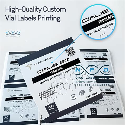 Premium Custom Vial Labels With High Quality Printing