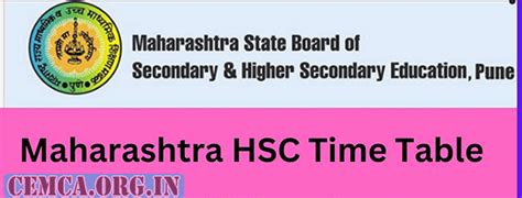 Maharashtra Hsc Time Table 2024 Maha 12th Board Arts Science Commerce Exam Date