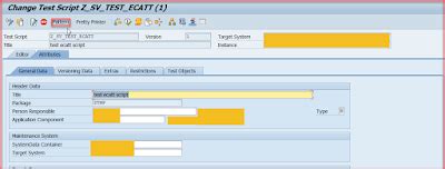 SAP ABAP Central Automation Through Combining Test Scripts ECATT START