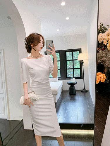 [당일출고] 가우다 브라이덜샤워 하객 원피스 화이트 블랙 봄 결혼식 피로연 상견례 정장 롱원피스 르뚜앙