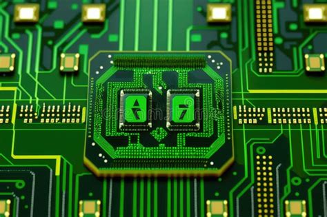 Futuristic Artificial Intelligence Brain With Circuit Board Is On Learning Process And Solving