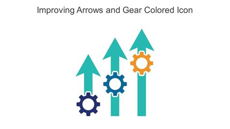 Improving Arrows And Gear Colored Icon In Powerpoint Pptx Png And Editable Eps Format