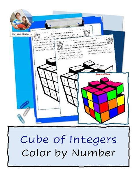 Cube Of Integers Add Subtract Multiply Divide ~ Color By Number