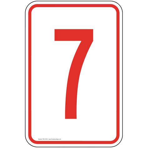 Number 7 Sign Pke 15514 Directional