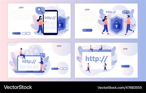 Hypertext Transfer Protocol Concept Data Web Vector Image