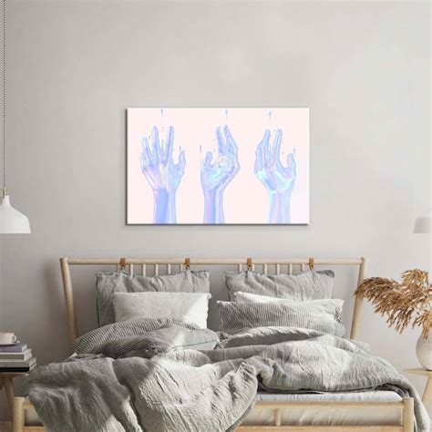Holographic Hands Glass Wall Art Diy Splashbacks 4u