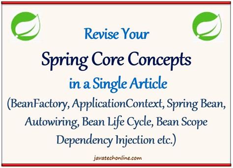 Spring Core Mcq And Answers Explained Javatechonline