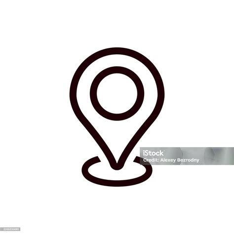 깔끔한 원형 디자인으로 지도상의 위치를 표시하는 검은색의 간단한 지도 핀 기호 0명에 대한 스톡 벡터 아트 및 기타 이미지 0명 검은색 길찾기 아이콘 Istock