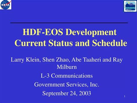 PPT HDF EOS Development Current Status And Schedule PowerPoint Presentation ID 9664111