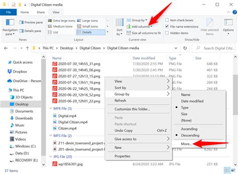 Windows s Dosya Gezgininde dosya ve klasörler nasıl sıralanır gruplandırılır ve filtrelenir