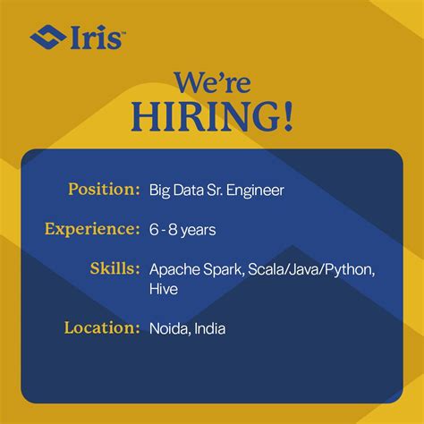 Hiringalert Jobopportunity Jobs Careeratiris Irissoftware Iris