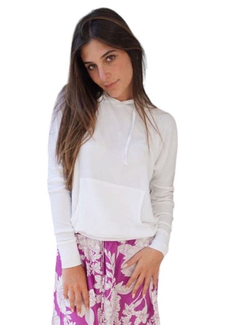 Bobi Hooded Long Sleeve Ribbed Tee Alist100