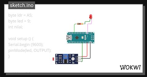 Sensor Cahaya Wokwi Esp32 Stm32 Arduino Simulator