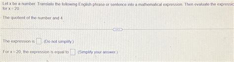 Solved Let X ﻿be A Number Translate The Following English
