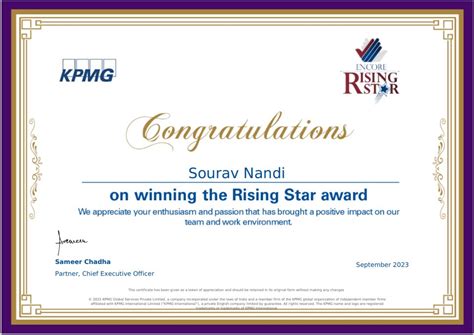 Sourav Nandi On Linkedin Kpmgrisingstaraward Automation Innovation