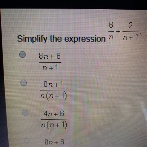 simplify the expression 6 n 2 n 1
