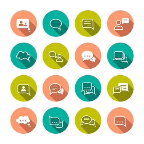 Chat Bubbles Icons 436126 Vector Art At Vecteezy