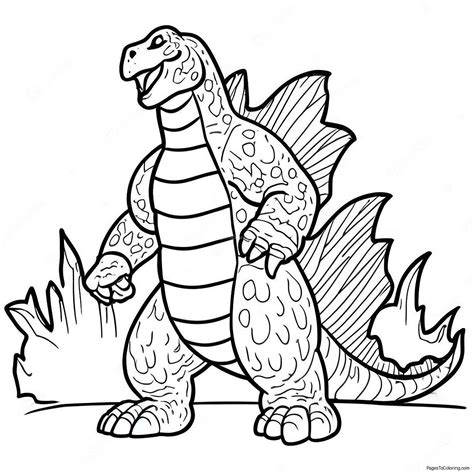 Godzilla Atomic Breath Coloring Page 32632 26279