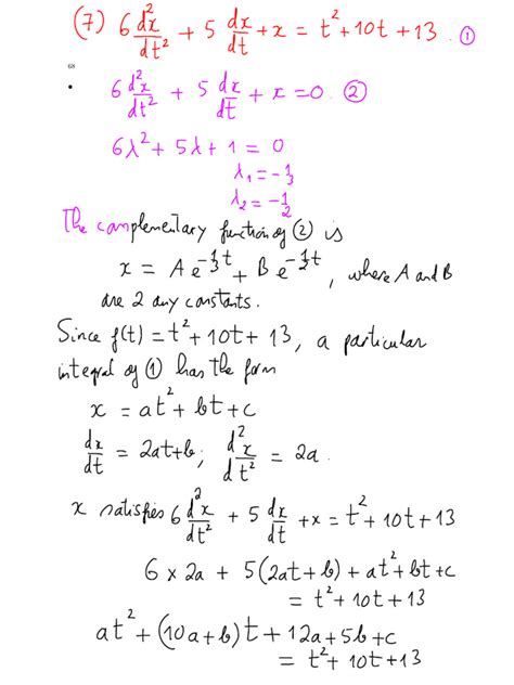 Lecture 27 Substitution Methods Differential Equations Pdf Equations Differential Equations