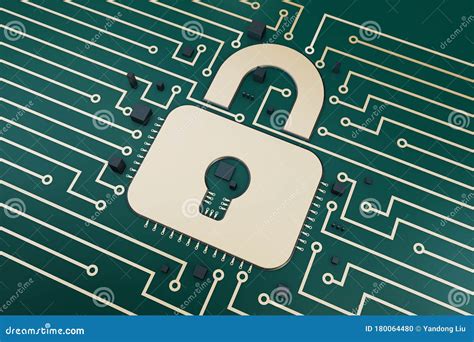 Locks On Circuit Pattern Concept Of Data Security And Cybersecurity Ai Generated Stock
