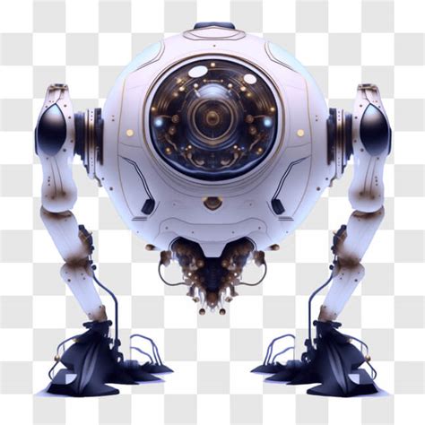 Download White Robot In Motion On Two Legs Pngs Online Creative Fabrica
