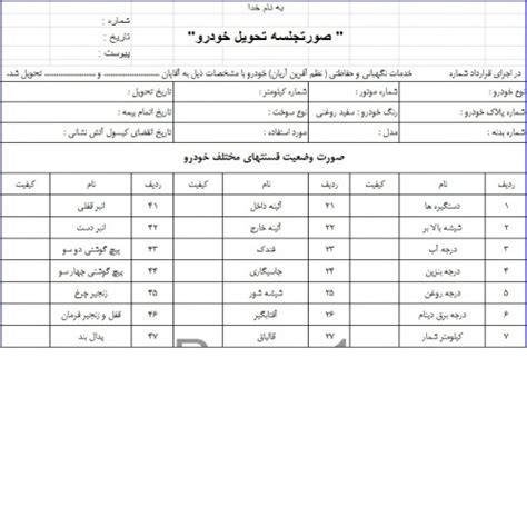 Heremap صورتجلسه تحویل خودرو