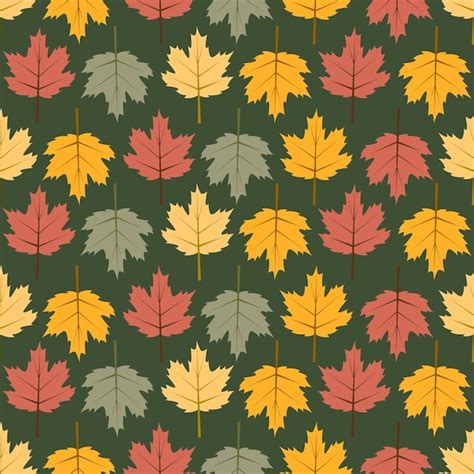 Premium Vector Maple Leaves Seamless Pattern Vector Background