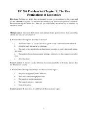 EC Problem Set Chapter Answer Key Pdf EC Problem Set Chapter The Five