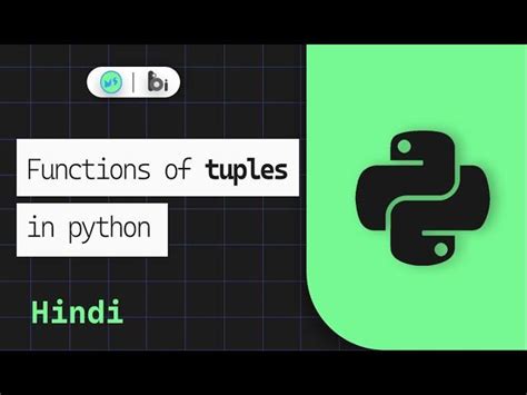 Some Important Functions Of Tuples In Python Hindi Python Tutorials