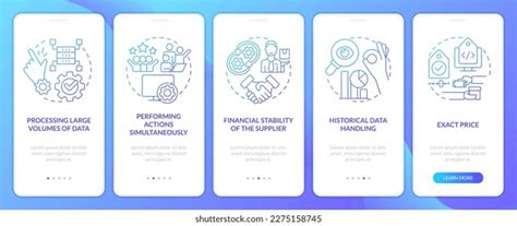 Private Sector Regulations Blue Gradient Onboarding Stock Vector