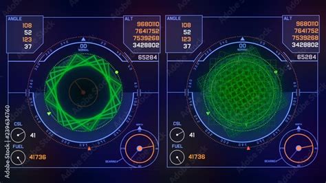 K Radar GPS Signal Tech Screen Display Future Science Sci Fi Data Computer Game Navigation