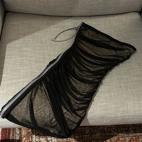 Denis Gagnon Pour Bedo Black Mesh Bodycon Dress With Depop