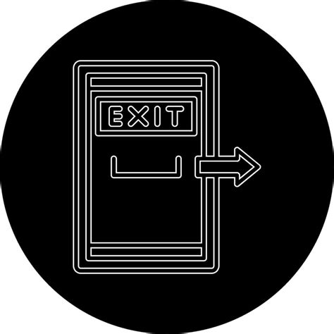Exit Door Vector Icon 37116787 Vector Art At Vecteezy