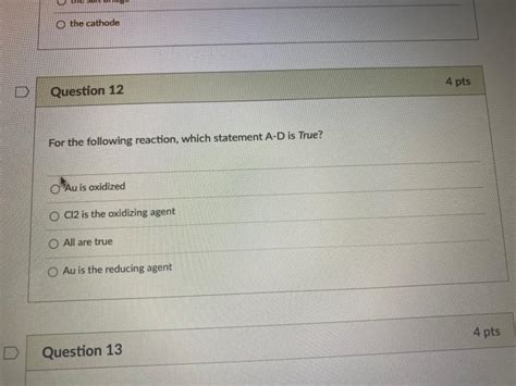 solved 4 pts question 14 using the following data determine
