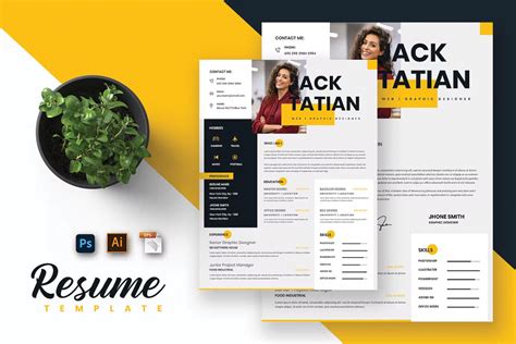 طرح وکتور رزومه کاری خلاقانه 🔥کد فایل 108489