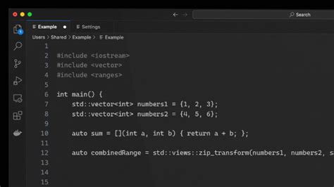 Basic Example Of C Function Std Ranges Elements Of