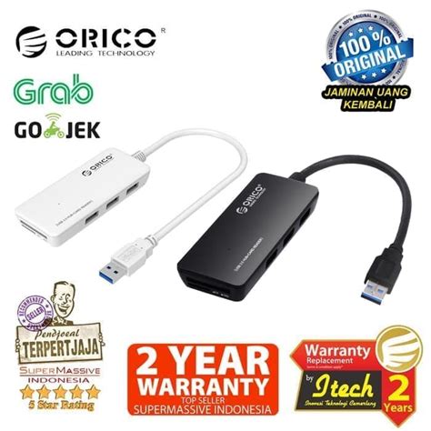 Jual Orico H3ts U3 Original Usb 3 0 3 Port Usb Hub With Card Reader Jakarta Barat